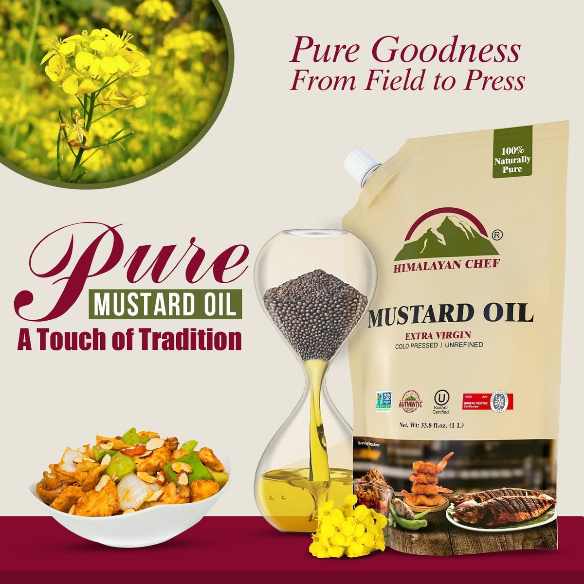 High Quality Mustard Oil Cold Pressed From Black Mustard Seeds in Paki ...
