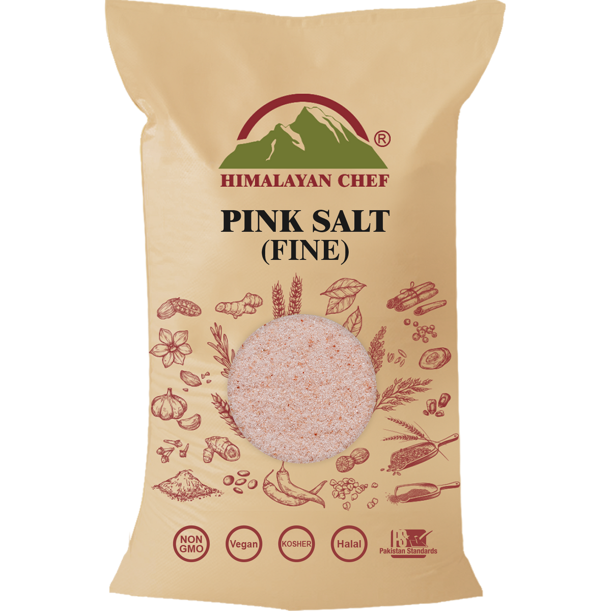 Pink Salt Fine - 22.7 kg | Himalayan Chef – HIMALAYAN CHEF PAKISTAN