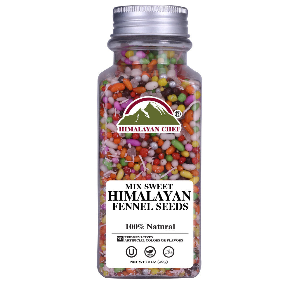 Mix Sweet Fennel Seeds Square Jar - 0.68 lbs (312g) | Himalayan Chef ...